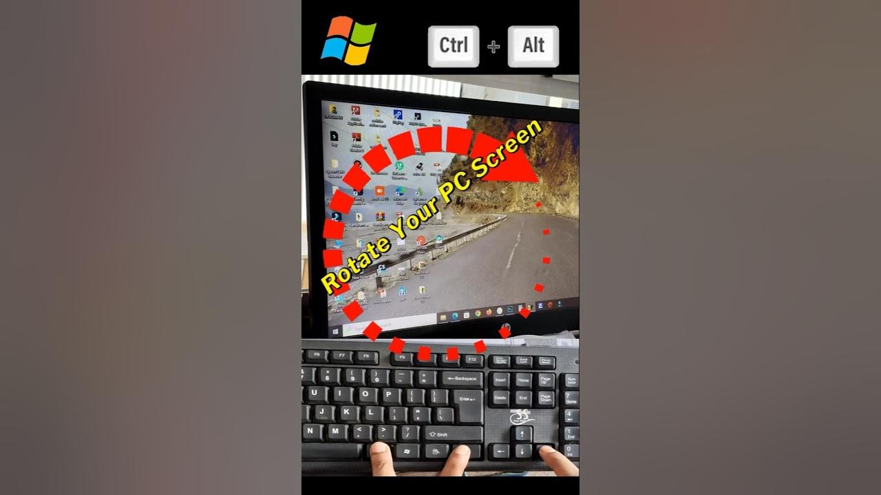 How to Rotate Screen in Windows with Keyboard Shortcut | Works on ...