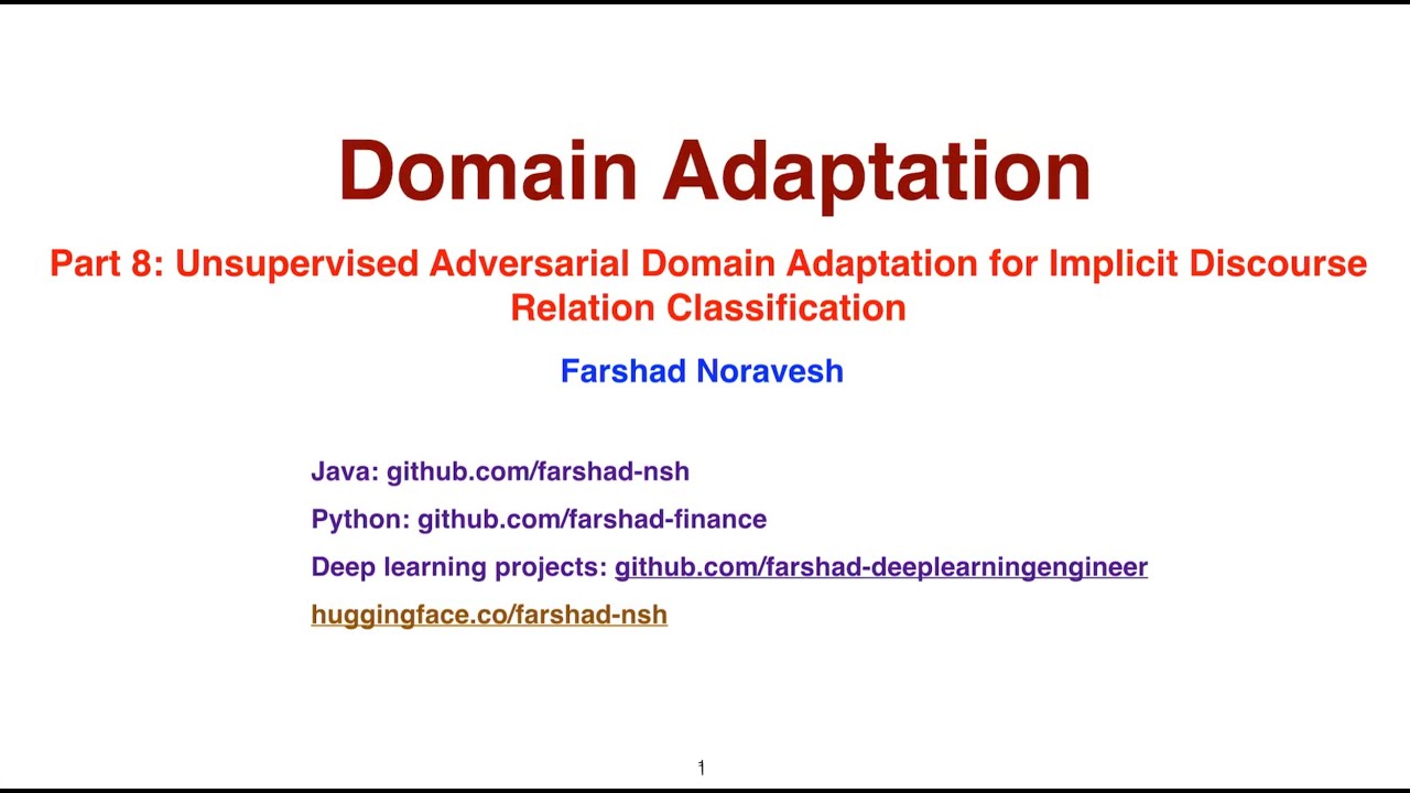 Part 8 Unsupervised Adversarial Domain Adaptation For Implicit Discourse Relation