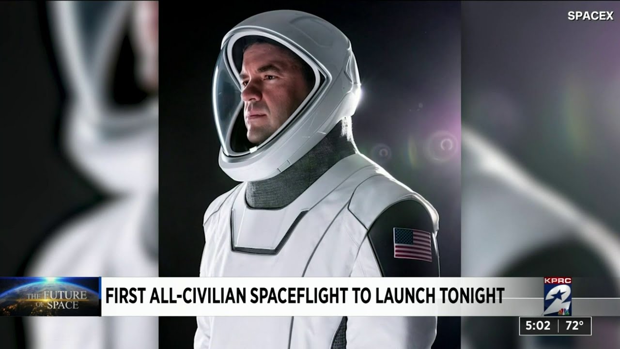First all-civilian space flight to launch tonight - YouTube