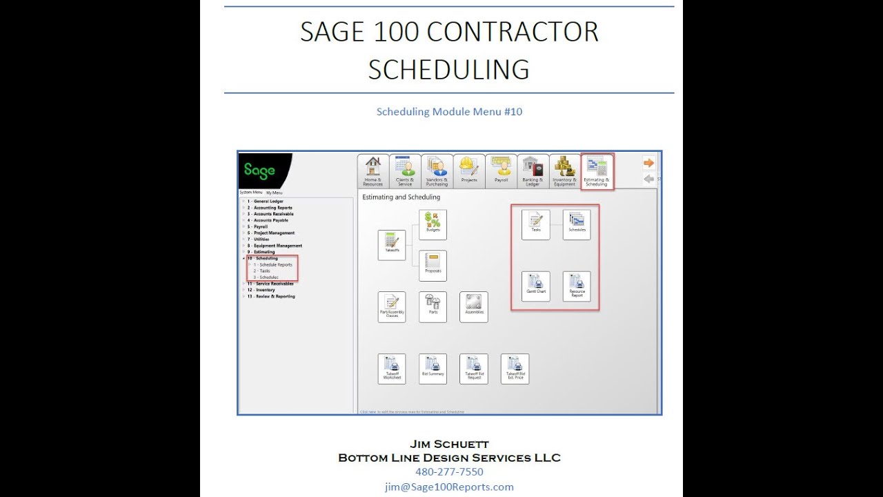 Sage 100 Contractor Schedule Module Video - YouTube