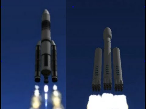 Kerbal Space Program, Falcon Heavy Vs Ariane 5 - YouTube