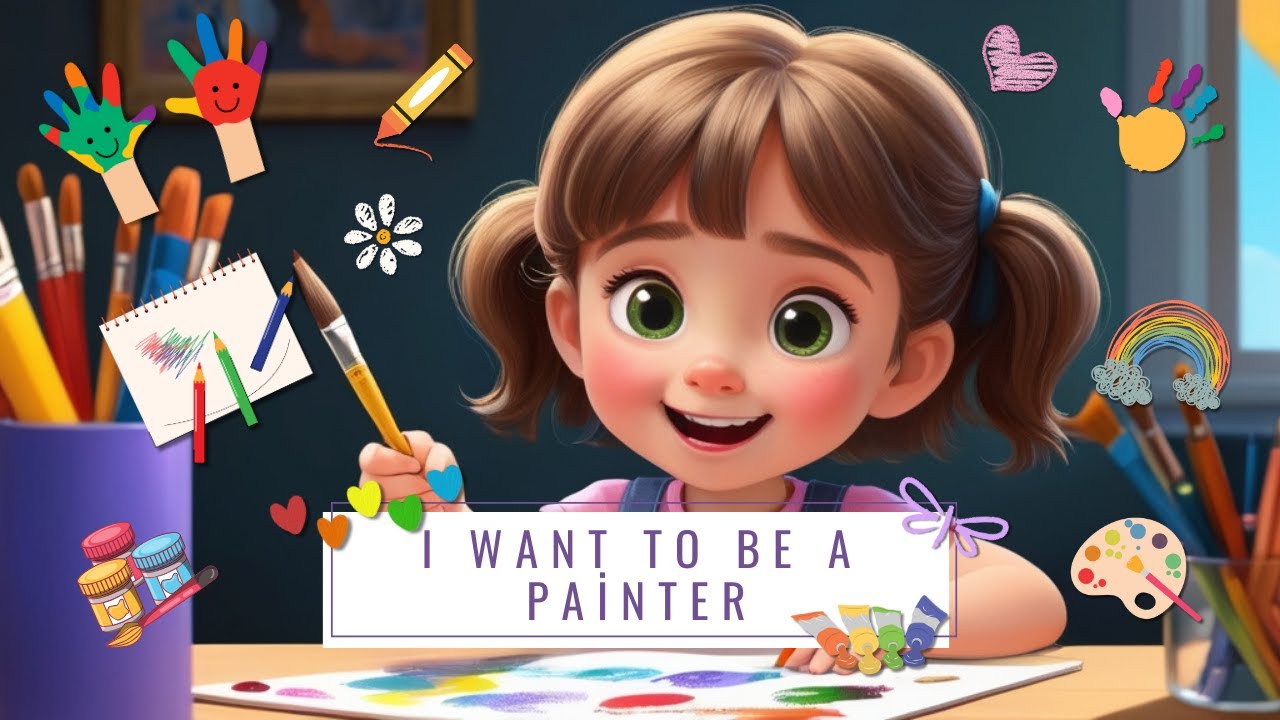 Kids Stories/I Want To Be a Painter #drawing #kidsdrawing #viral # ...