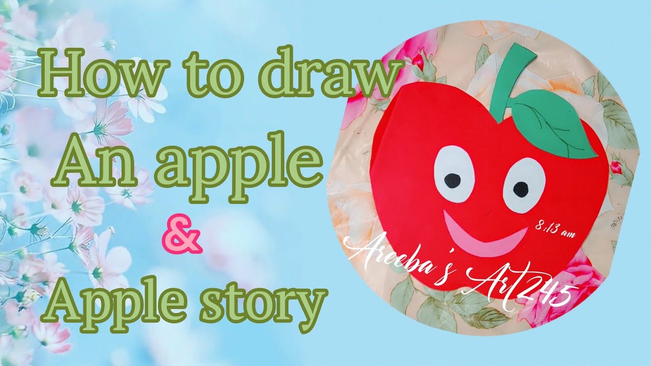 How to draw an apple/how to draw funniest apple step by step/Apple ...