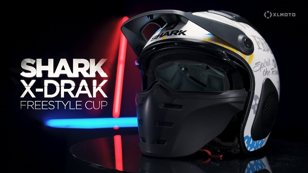 Shark X-Drak Freestyle Cup Open Face Helmet - YouTube