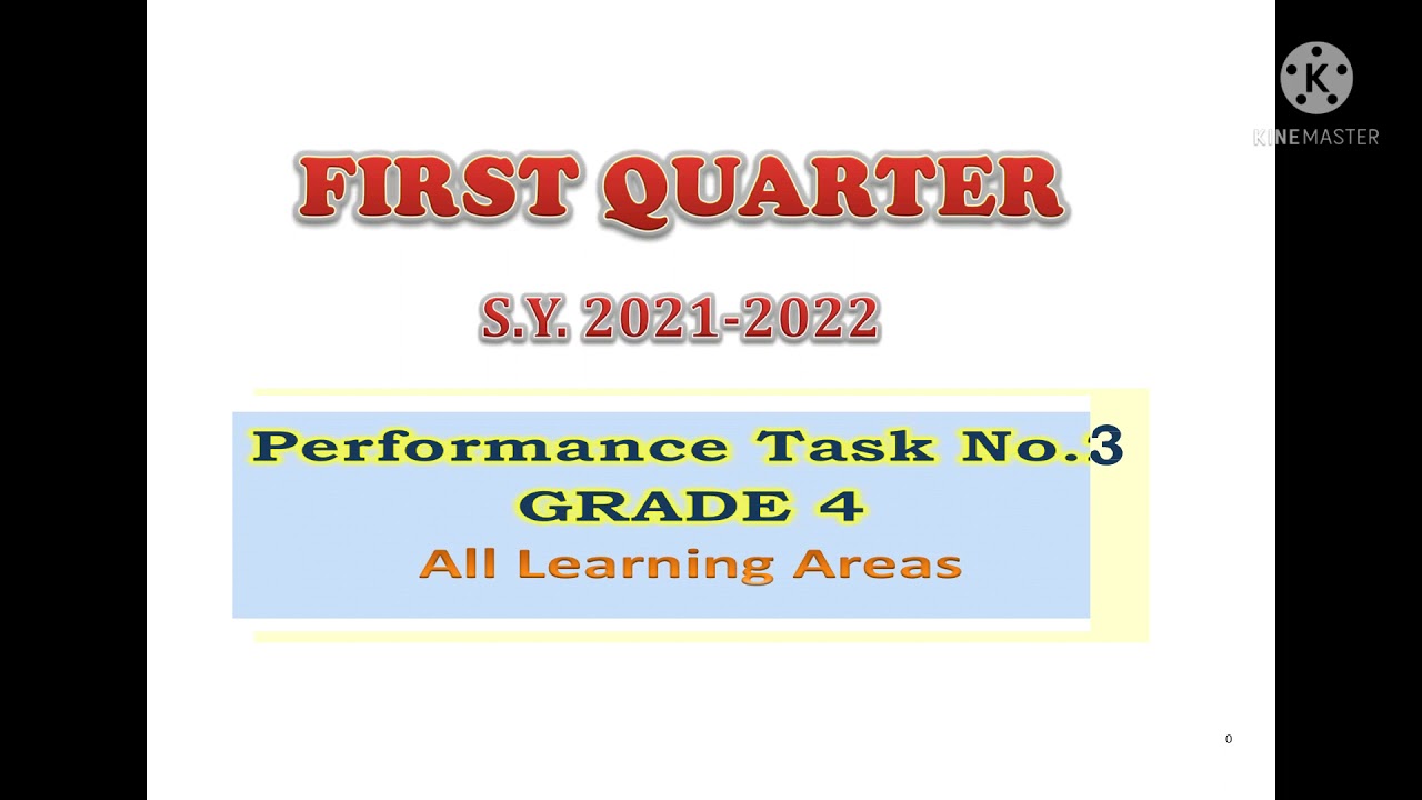 PERFORMANCE TASK NO. 3 GRADE 4 - YouTube