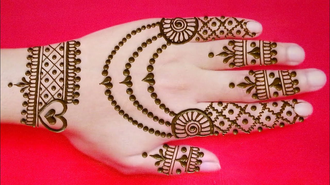 Onam 2024 special mehndi design | Simple backhand mehendi design | Easy ...
