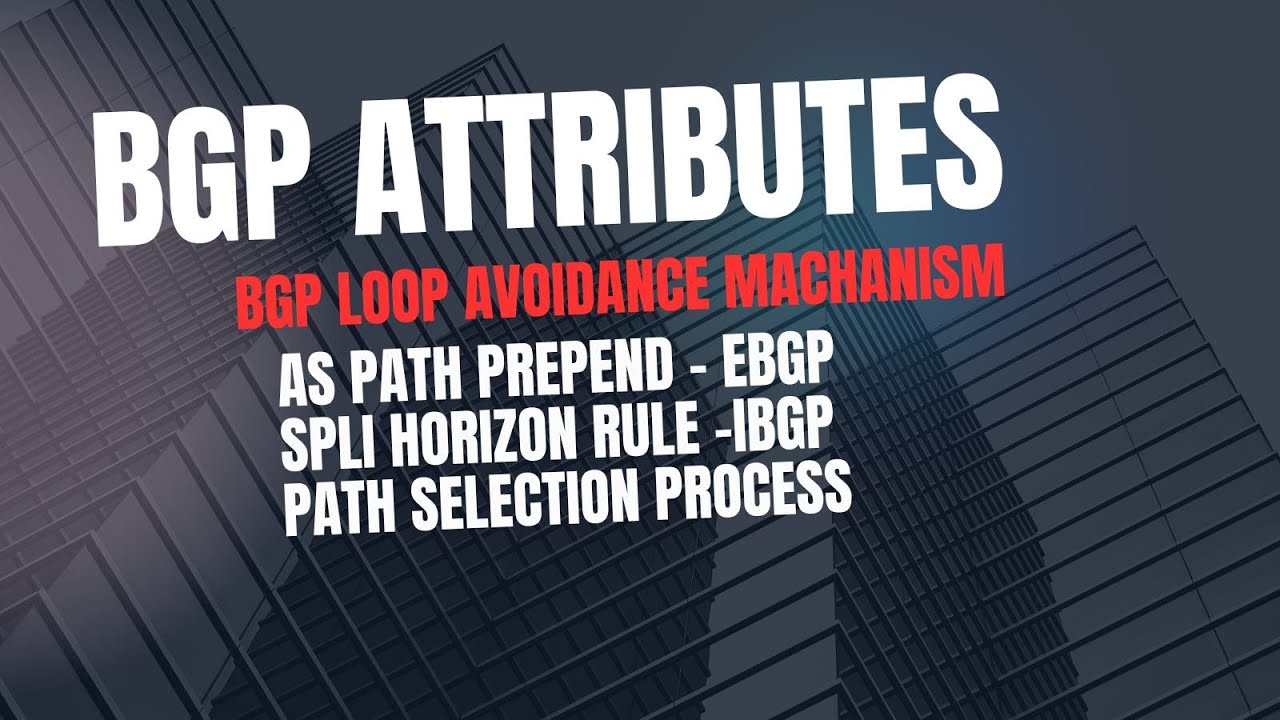 BGP Tutorial | BGP Attributes, path selection process | split horizon ...