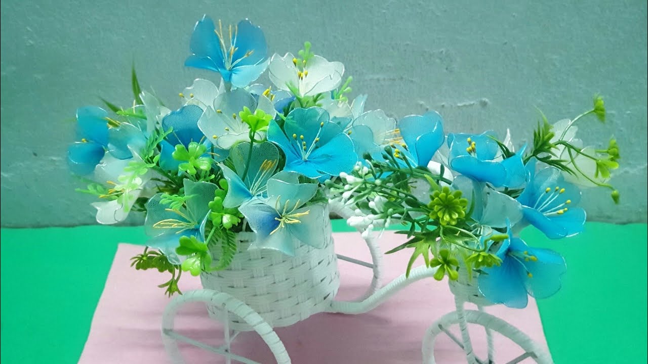 DIY nylon flowers| DIY Tutorial - YouTube
