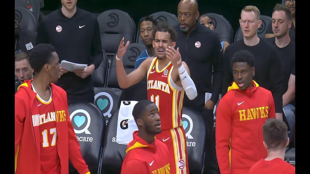 Trae Young Gets Ejected Immediately After Throwing The Ball At The Ref 😳😬!!! - YouTube