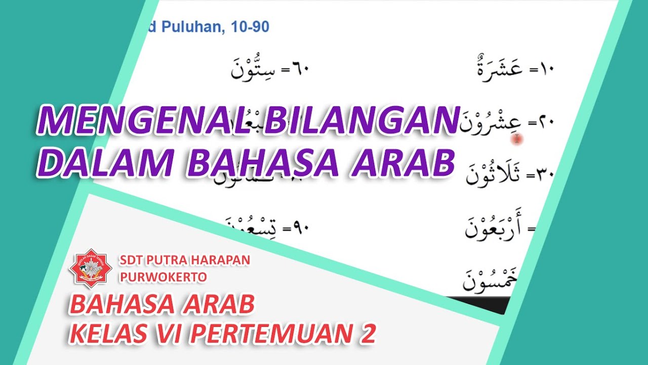 Pelajaran Bahasa Arab | Bilangan angka dalam bahasa arab | Kelas 6 ...