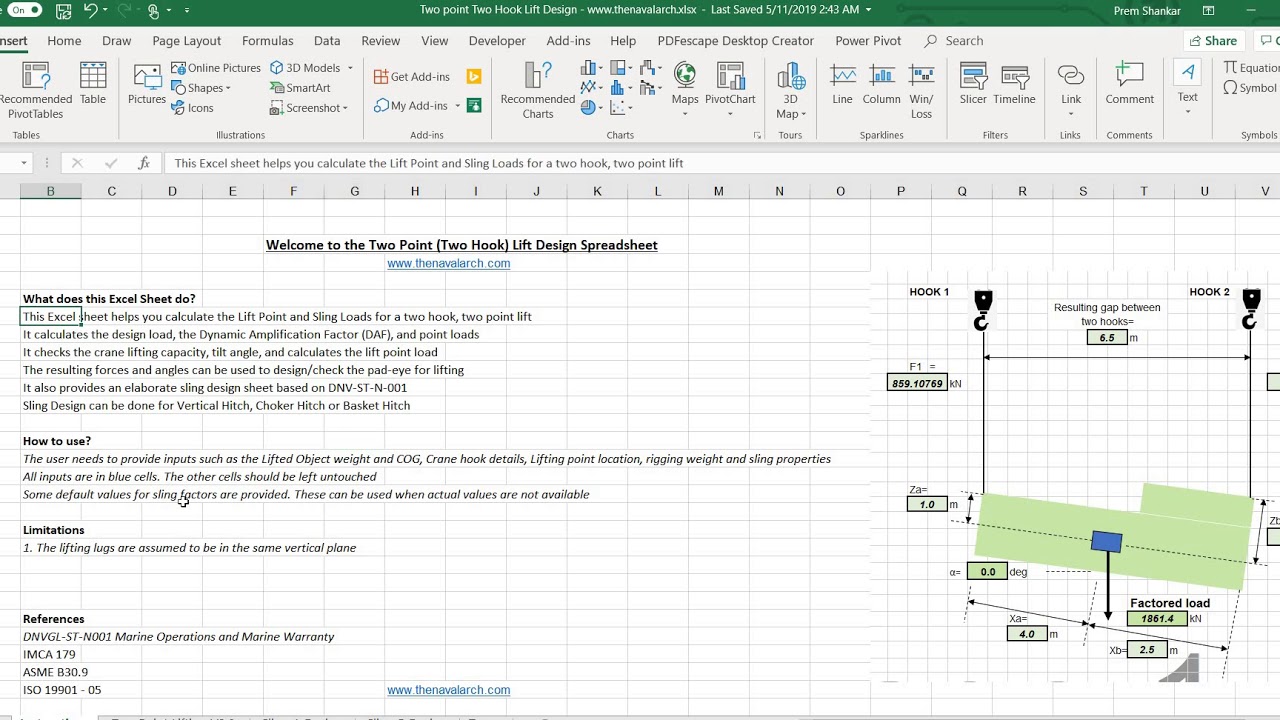 Two Hook Two Point Lift Design - TheNavalArch - YouTube