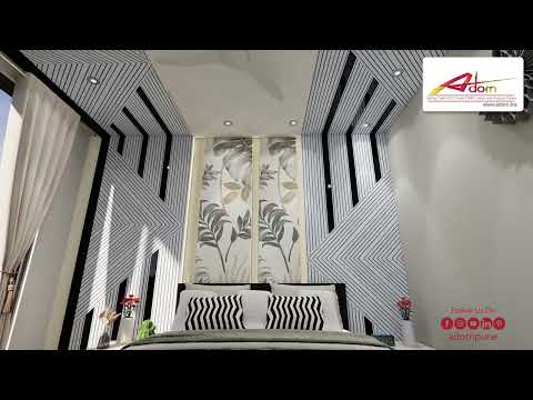 Adorn PVC Fluted Panel Model No 9038 for a bedroom. (Full) - YouTube