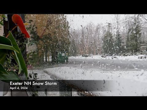 Exeter New Hampshire Snow Storm - 4/4/2024 - YouTube