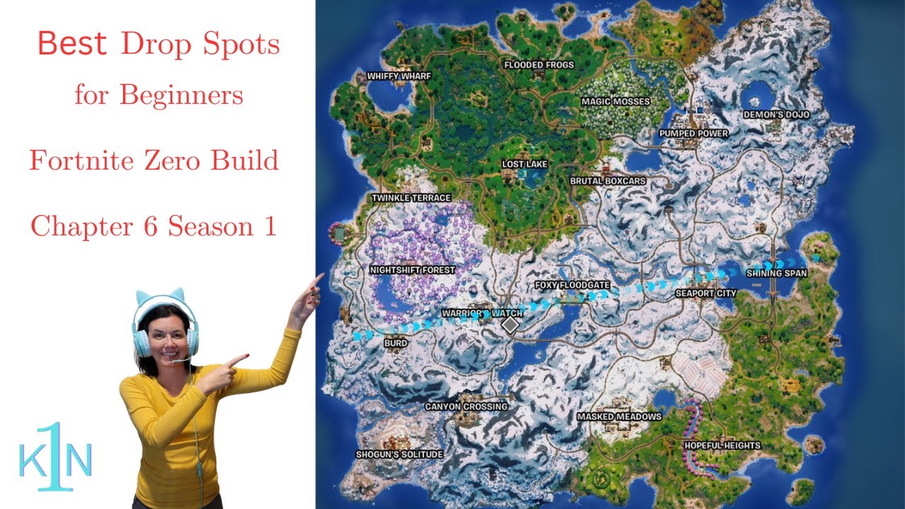 Best Drop Spots for Beginners Fortnite Zero Build Chapter 6 Season 1 ...