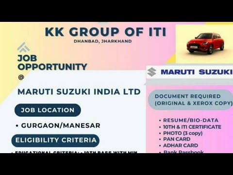 Dhanbad Maruti Suzuki Interview 24 Mar 2025 at KK Group of ITI ...
