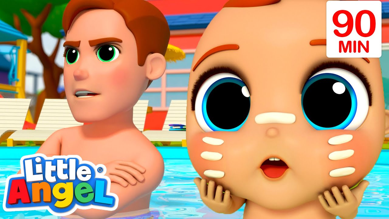 Stuck in the Pool! NO SWIMMING! | Little Angel | Rescue Adventures ...