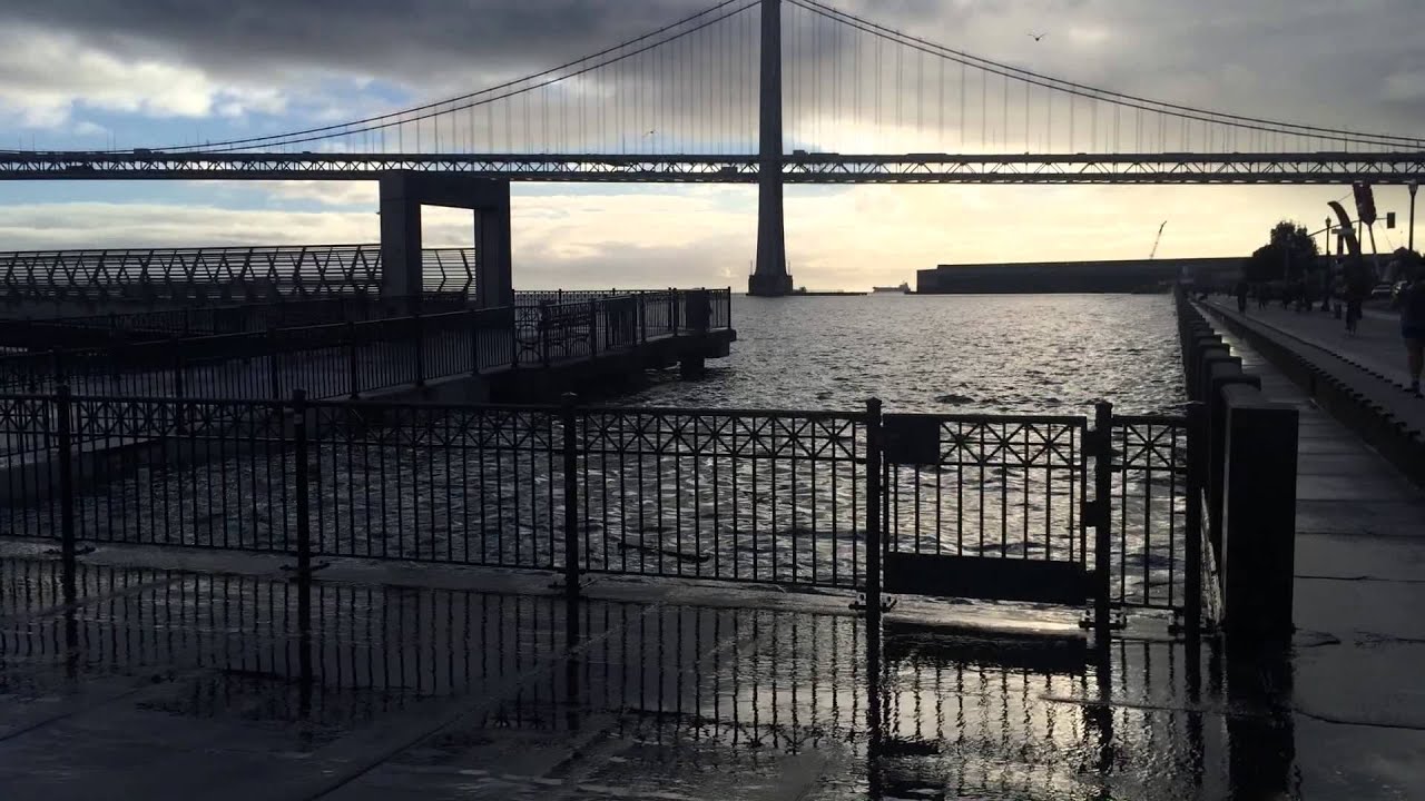 High tide on the Embarcadero, San Francisco - YouTube