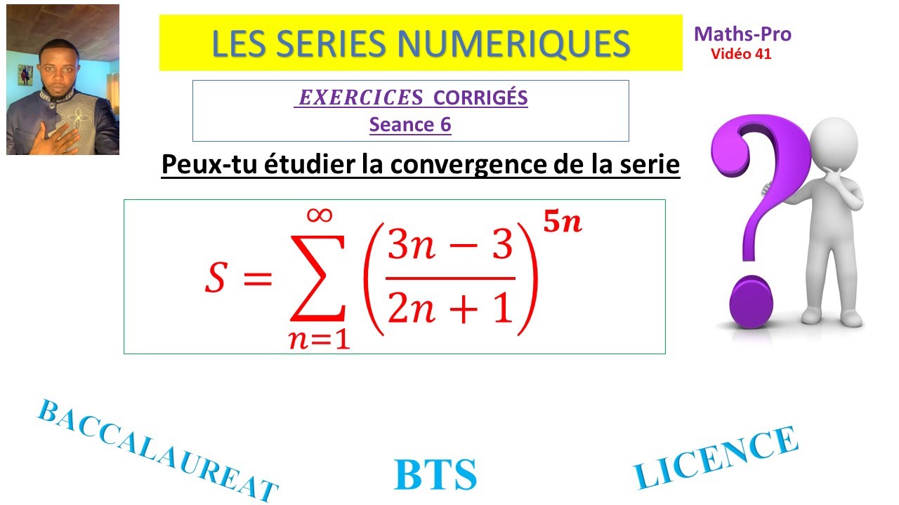 SERIE NUMERIQUE, exercice corrigé 6, critère de convergence D'alembert ...