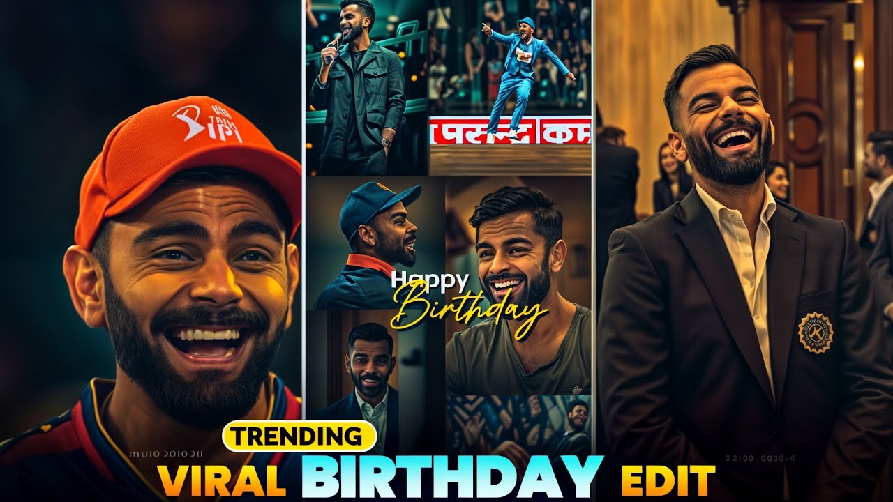 Happy Birthday Virat Kohli Reels Editing||Virat Kohli Birthday Status ...