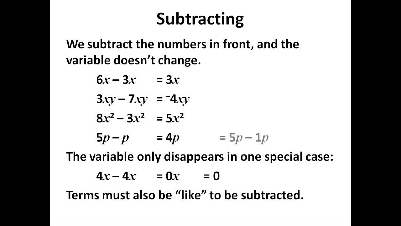 Man vs Maths Level 1 Algebra #1a -- Simplifying Basics - YouTube