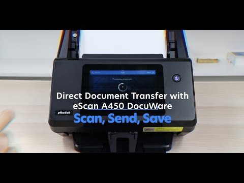 Plustek eScan A450 Network Scanner DocuWare Edition -Directly scan to ...