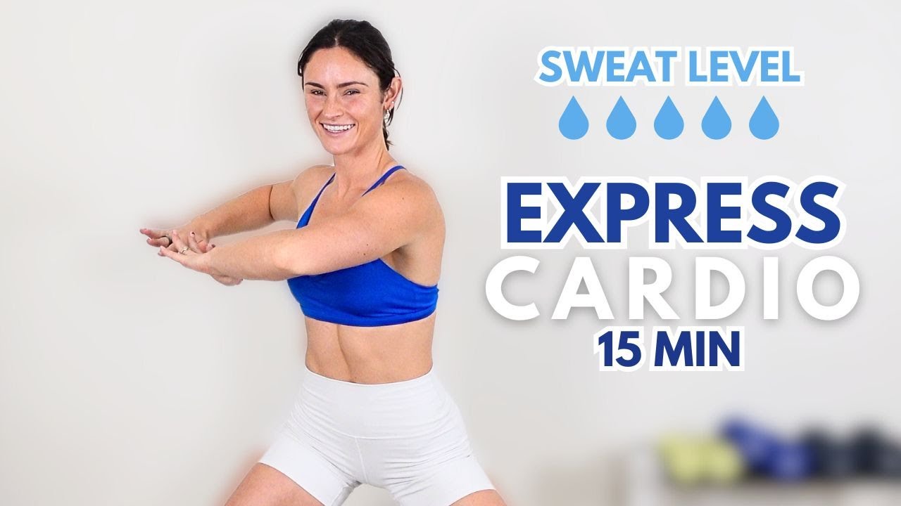Sweaty but NO JUMPING | 15 min FULL BODY EXPRESS Cardio Workout 💦 🔥 - YouTube
