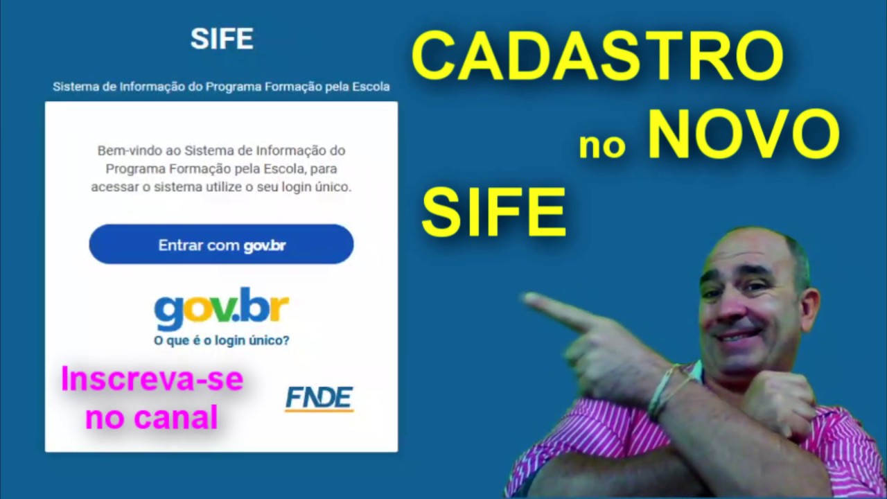 Novo SIFE - Onde preencher os Dados Cadastrais nos Cursos Formação pela ...