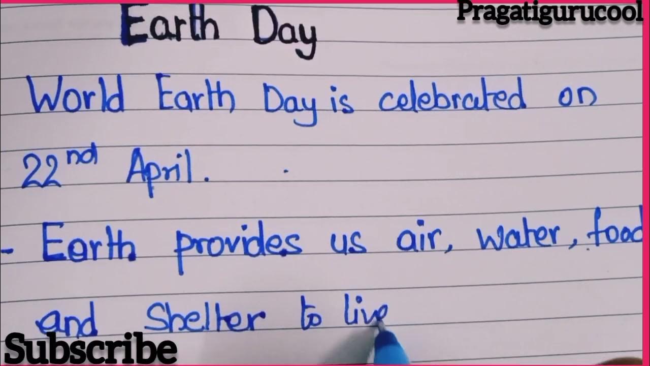 earth day essay in english/essay on earth day/earth day par 5 line/few ...
