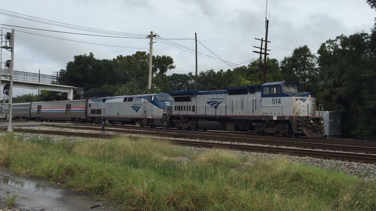 GE P-32-8 514 leads Silver Star 91 at Beaver Street - YouTube