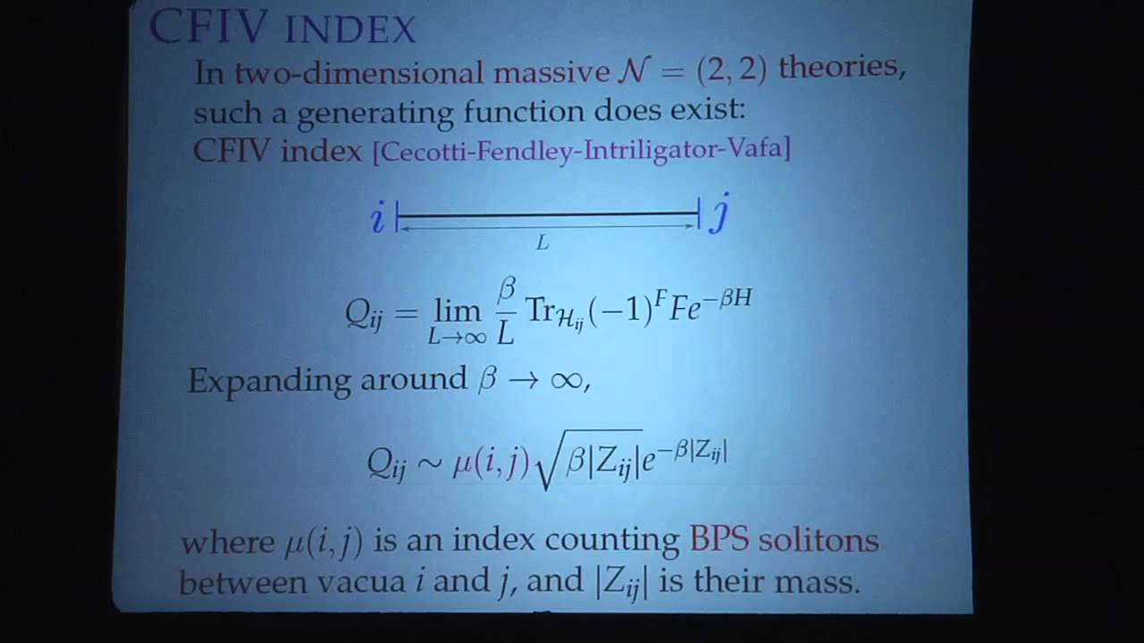 Andrew Neitzke - A smooth R^3 index for N=2 theories in four dimensions ...