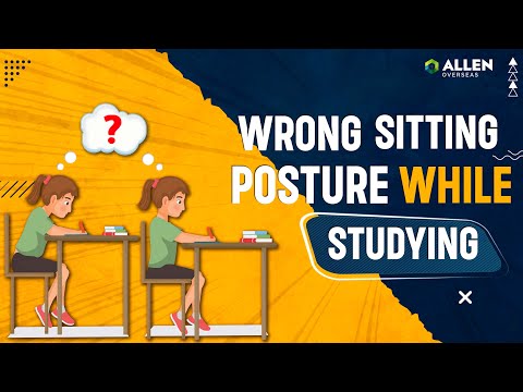 Say Goodbye to Back Pain: Tips for Correct Sitting Posture While Studying ✅| ALLEN Overseas #jee2024