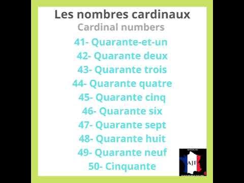 41-50 LES NOMBRES CARDINAUX #ajfrancais #alikajain #learnfrenchavecmoi ...