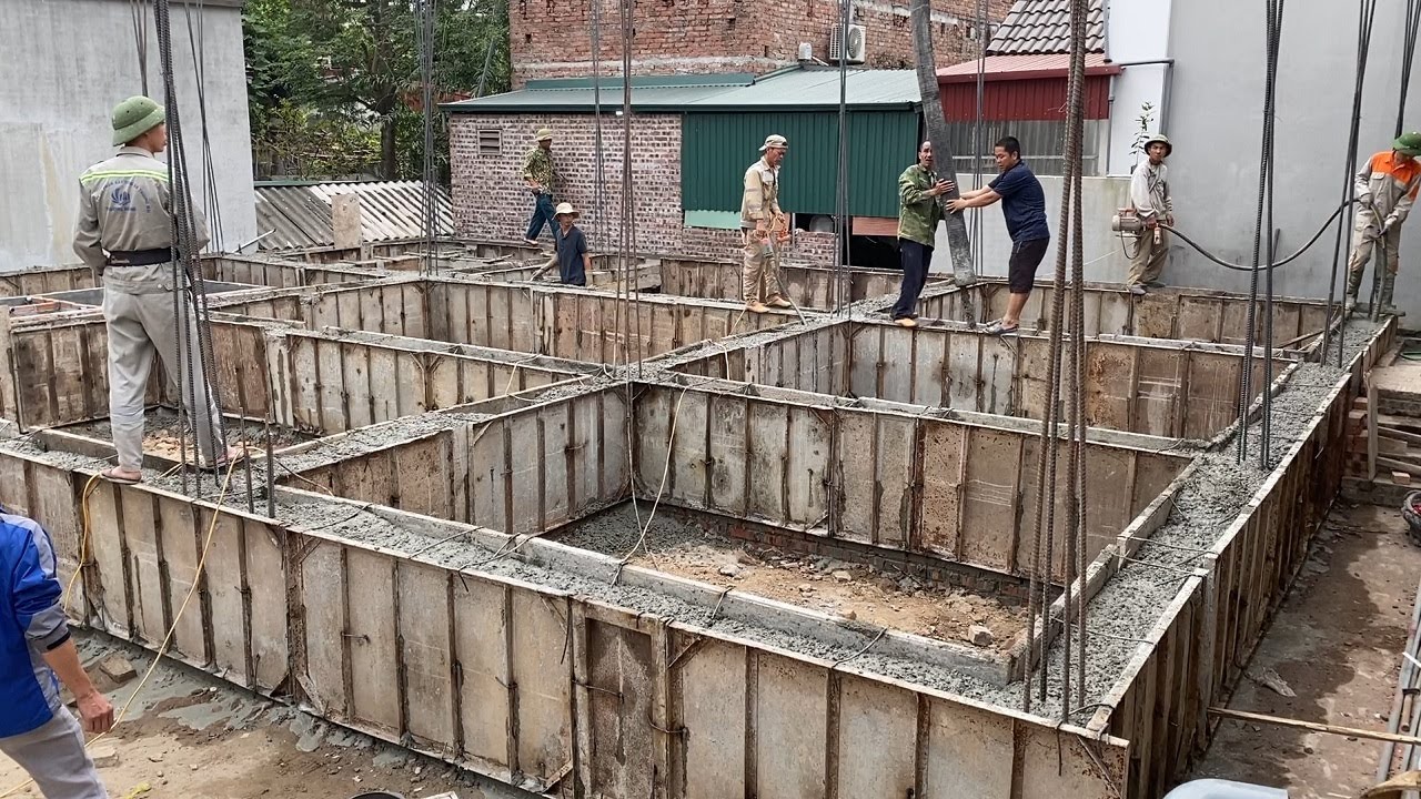 Construction Technique Reinforced Concrete Foundation Beams With ...