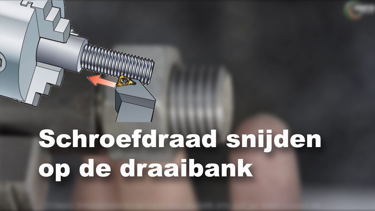 Hoe snij je een schroefdraad op de draaibank? - YouTube