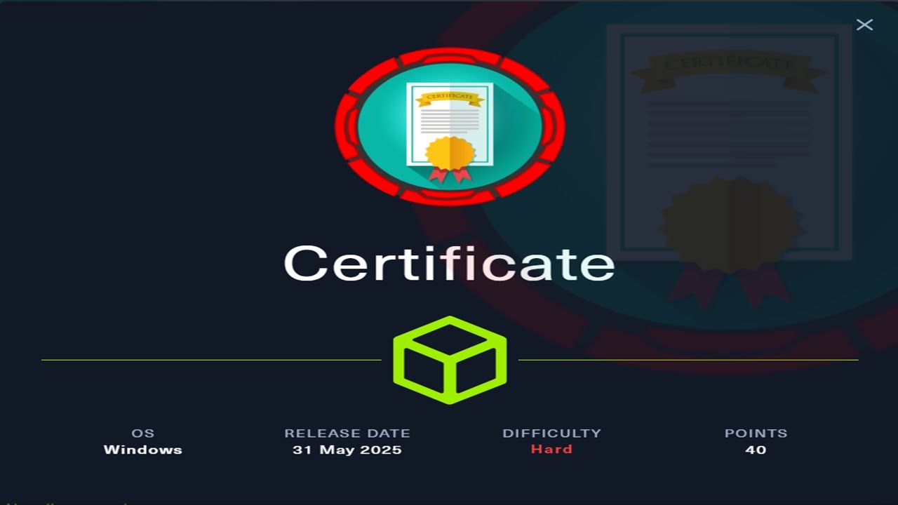 HackTheBox | Certificate [Hard] Full Walkthrough (Retired 2025) - YouTube