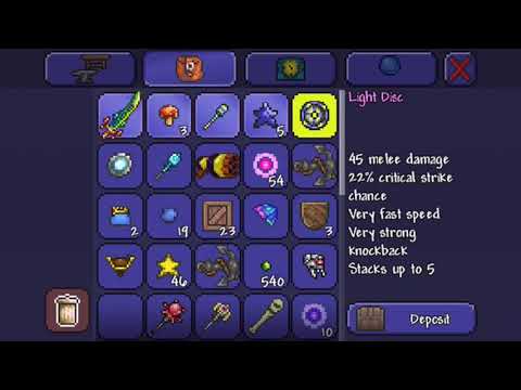 2 min tutorial how to get light disc terraria - YouTube