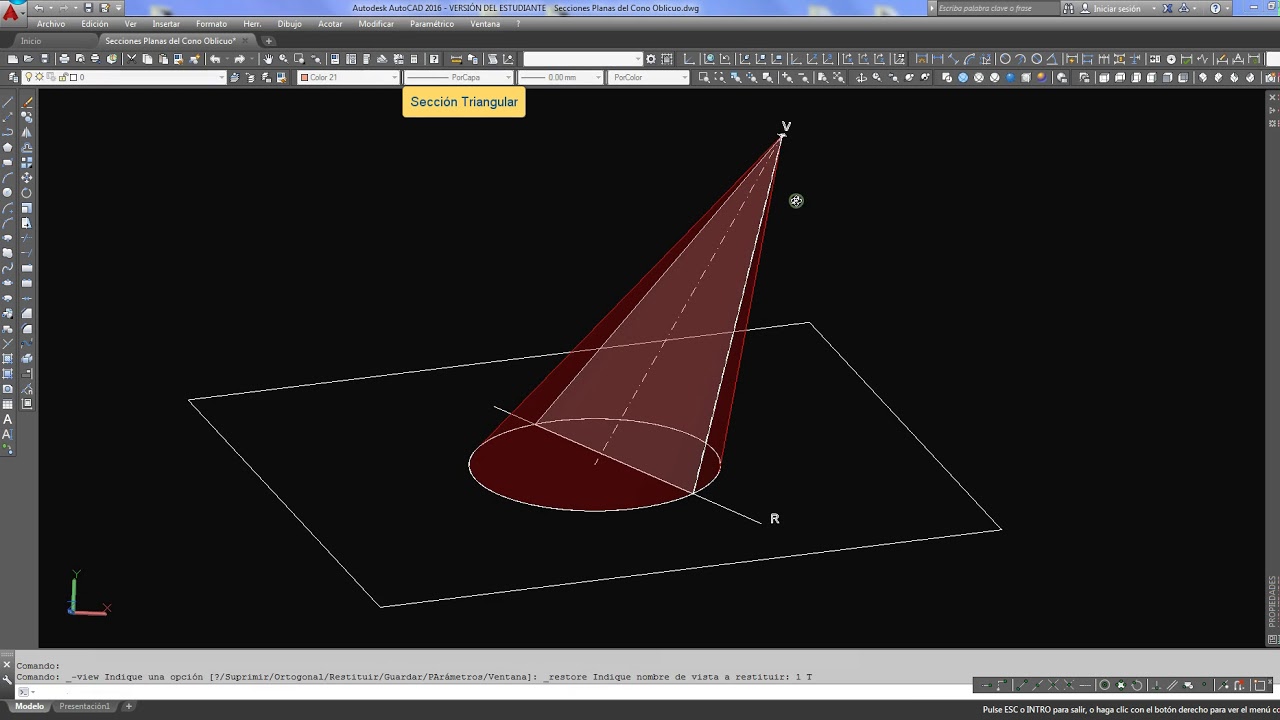 06 Secciones Planas del Cono Oblicuo - YouTube