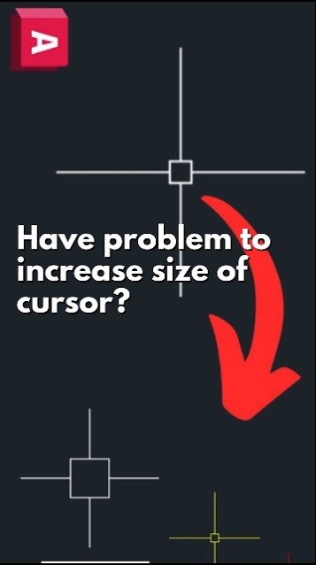 Have problem to increase size of cursor? #AutoCAD #CAD #AutoCADtricks - YouTube