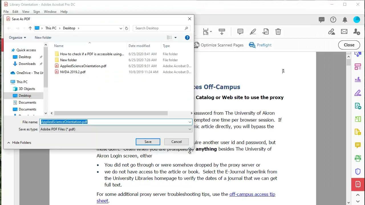 How to use the preflight tool in Adobe Acrobat Pro DC to fix PDF UA issues - YouTube