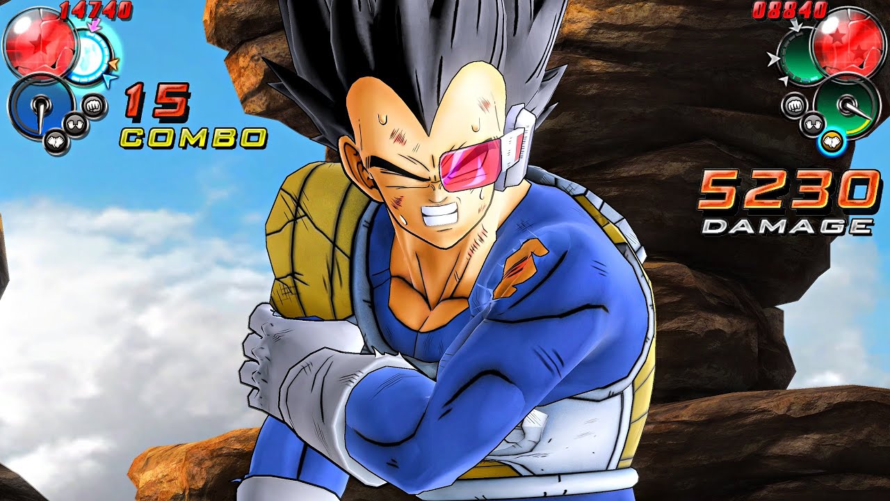 Dragon Ball Z Ultimate Tenkaichi - GOKU vs. NAPPA & VEGETA (Scouter ...