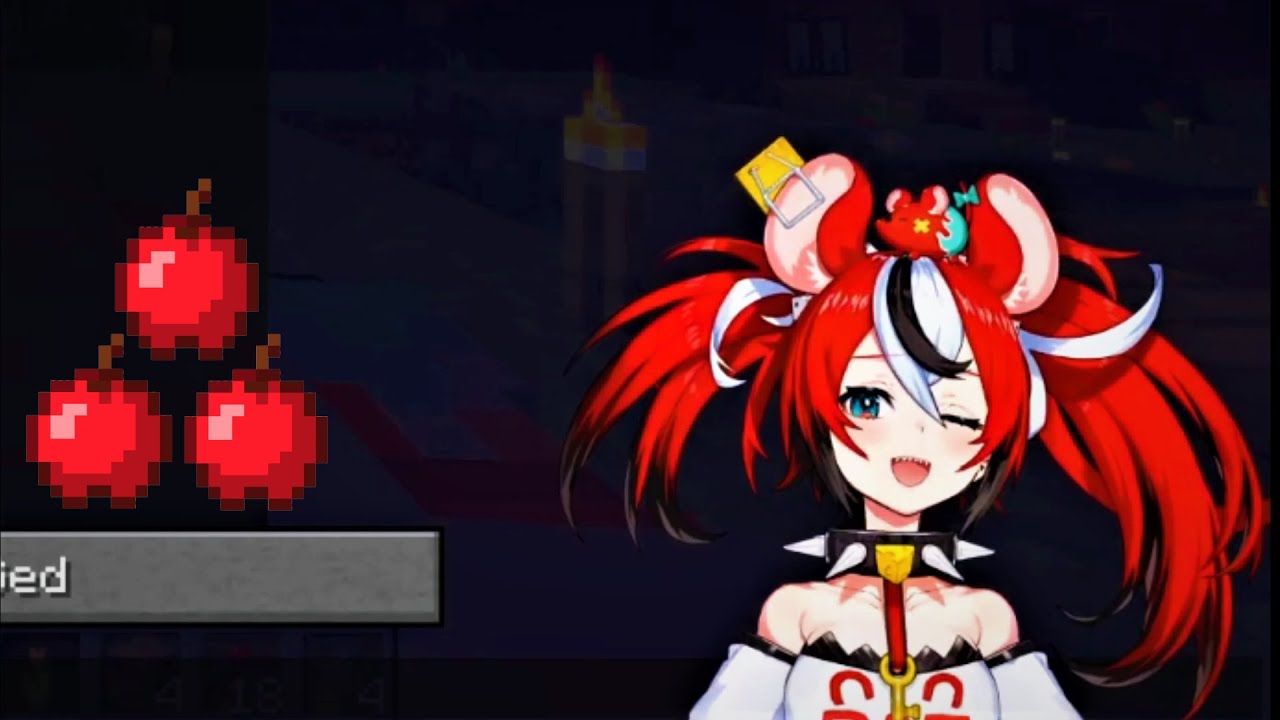 Adorably cute Hakos Baelz and her dried apples [MINECRAFT] / HOLOLIVE ...