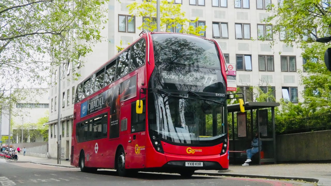 FULL ROUTE VISUAL | London General Route 77 Waterloo Station To Tooting ...