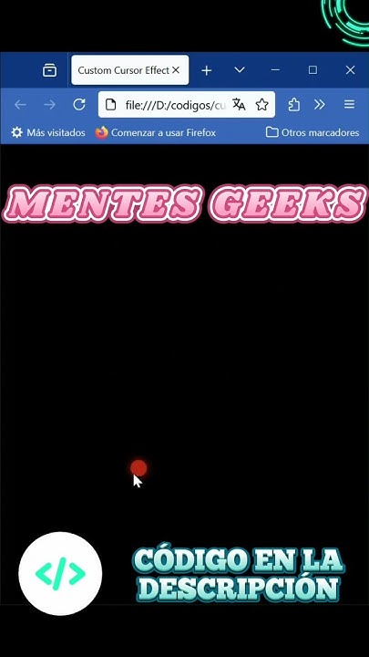Cómo crear un cursor personalizado | #HTML, #CSS y #JavaScript #webdevelopment #programming # ...