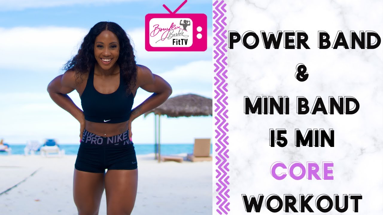 15 MIN CORE BURN - Mini Band & Power Band Workout - YouTube