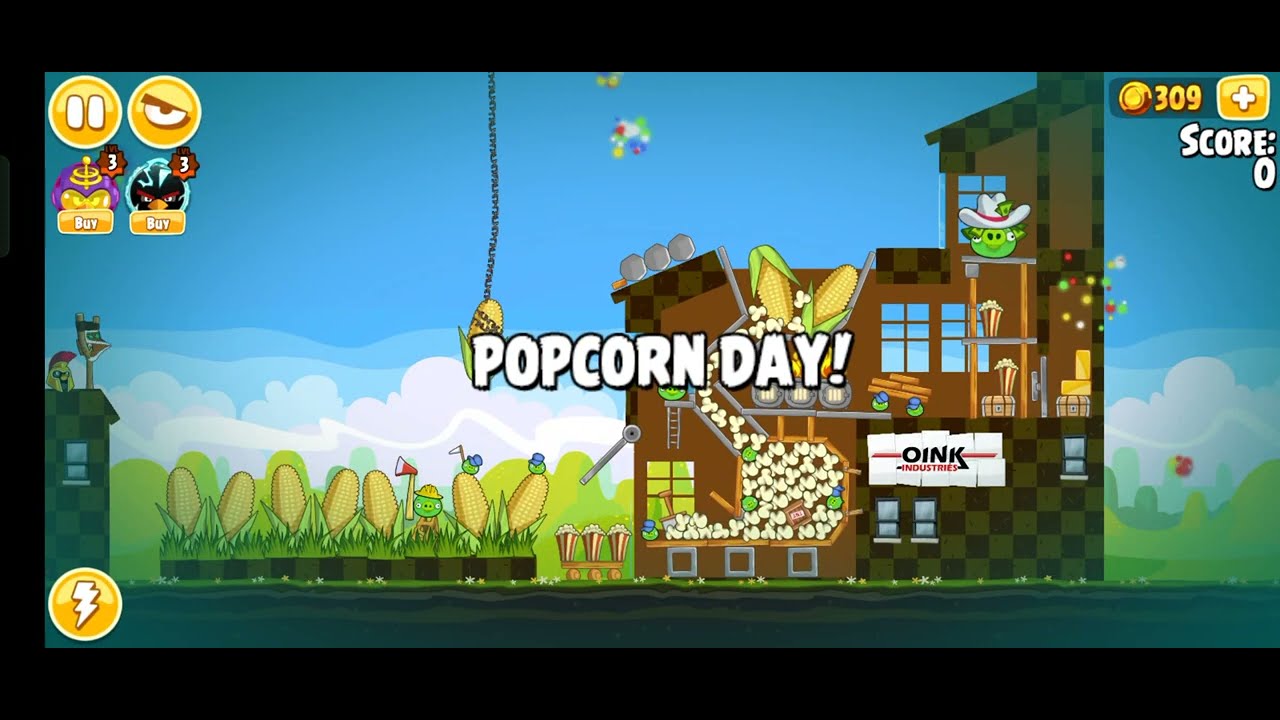 Angry Birds Seasons - Popcorn Day - YouTube