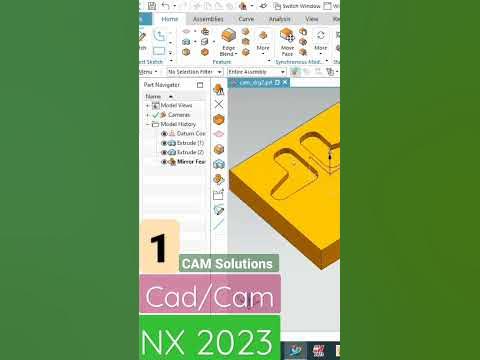 NX CAD CAM TUTORIAL #NX #nx12 #nxcad #nxcam #cad #cam #cadcam #training ...
