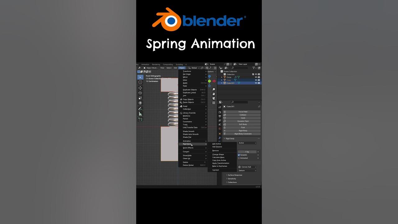 Blender Spring Animation #blender3d #blenderanimation #shorts - YouTube