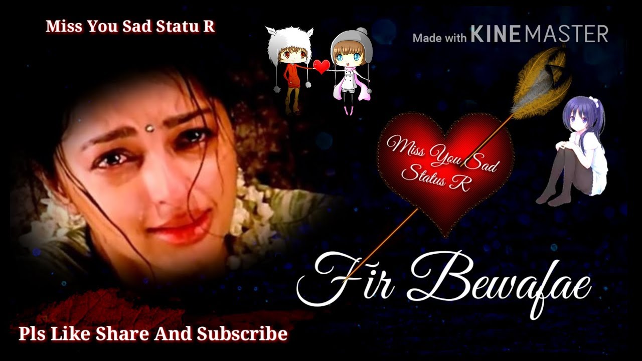 Gf bf Miss you sad status - YouTube