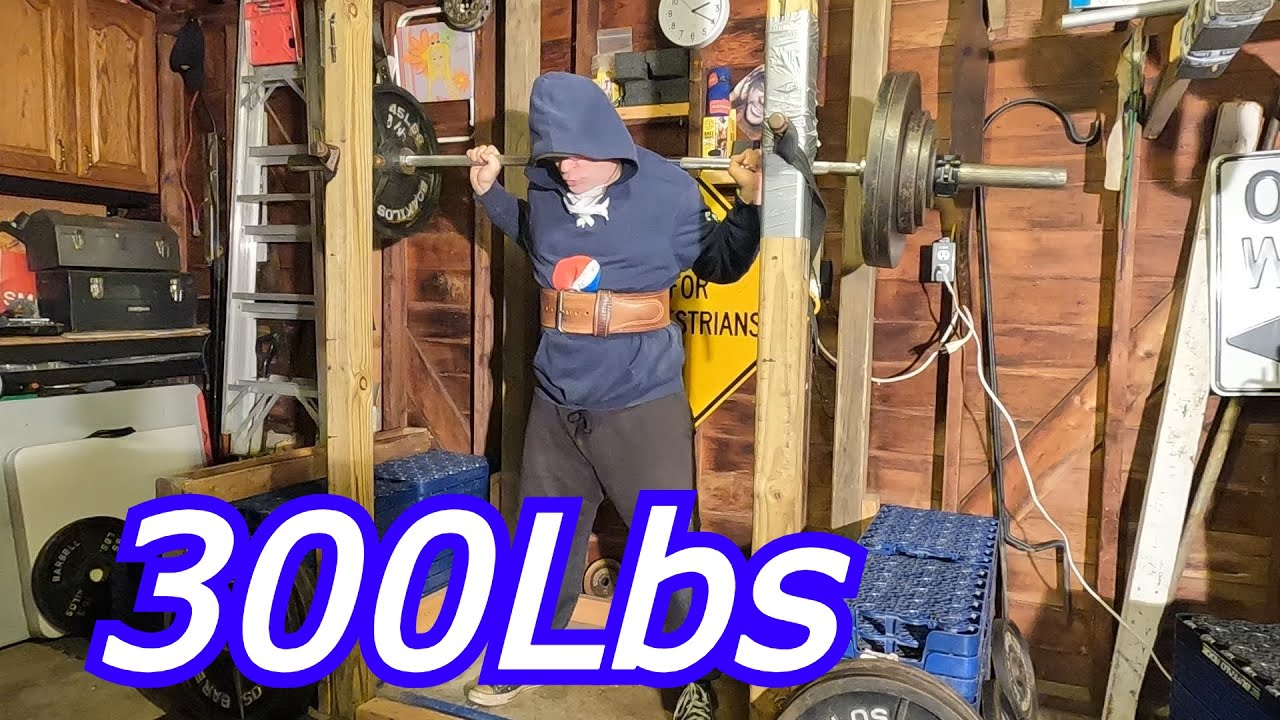 Garage Workouts - Full Pyramid Squat Workout Up to 300Lbs ,Stiff Legg ...