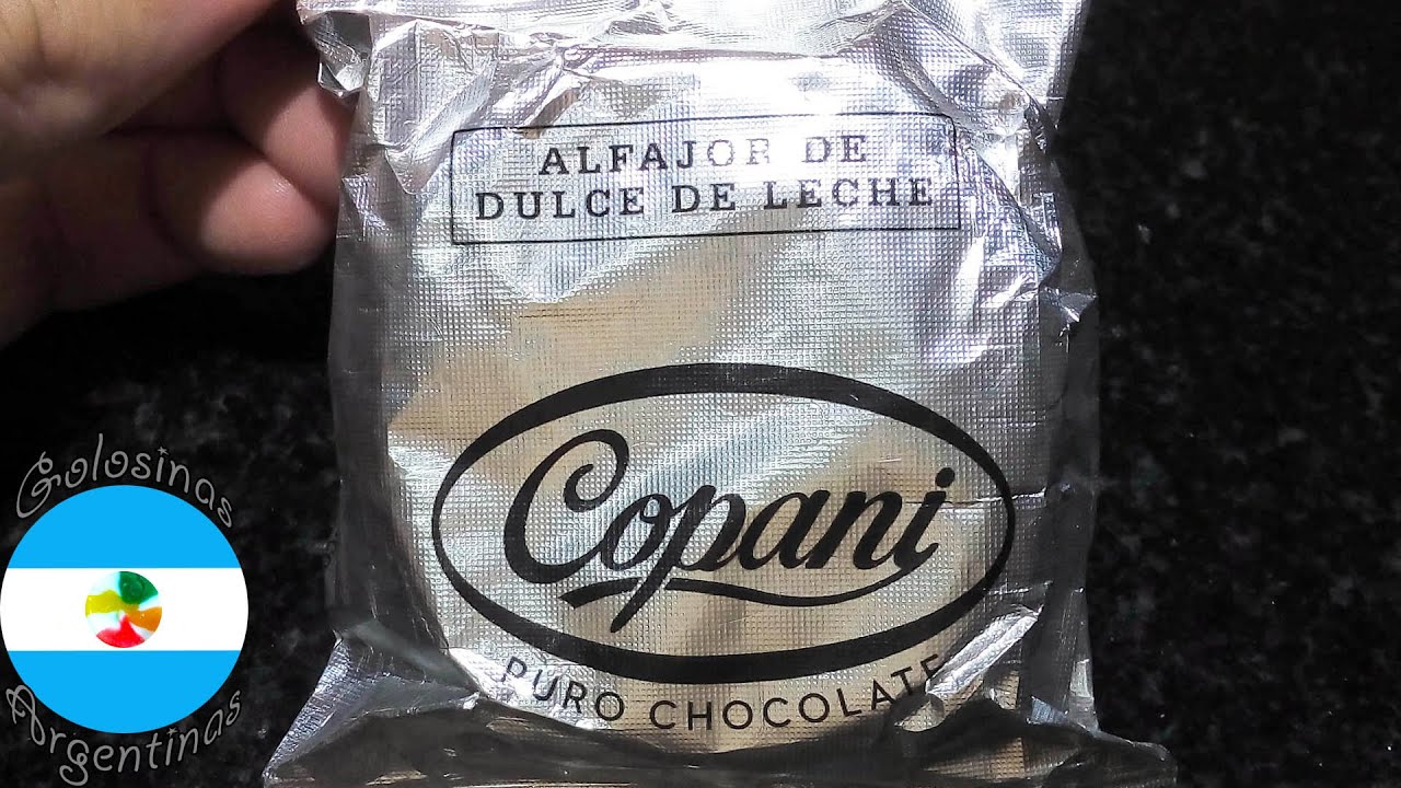 Copani Puro Chocolate Alfajor Blanco de Dulce de Leche - YouTube